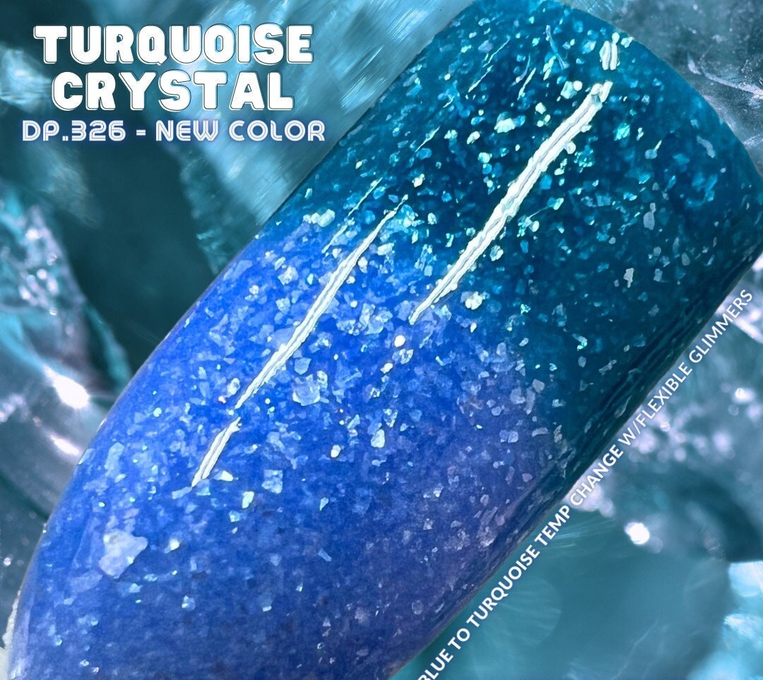 Dp.326 Turquoise Crystal Dip Powder | No Lamp Needed DIY Manicure ...