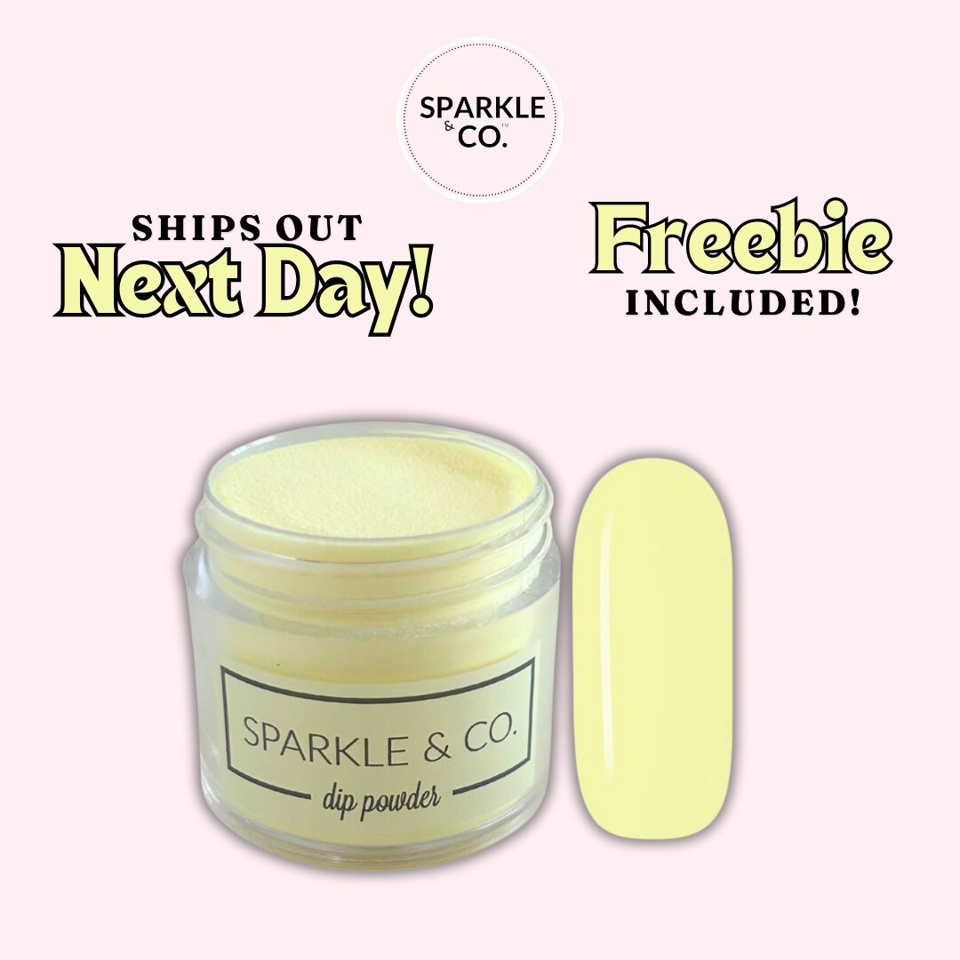 Dp.336 Banana Milk Nail Dip Powder, Soft Pastel Yellow, Dip Powder ...