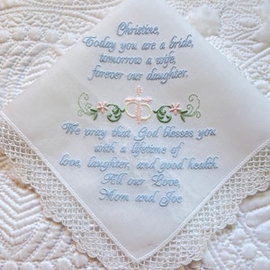 Personalized Religious Wedding Handkerchief - Etsy
