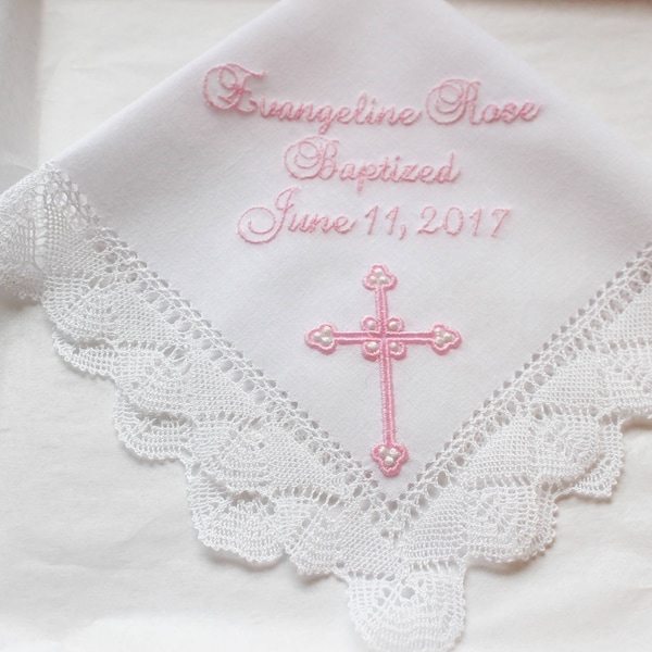 Baptism Handkerchief - Etsy
