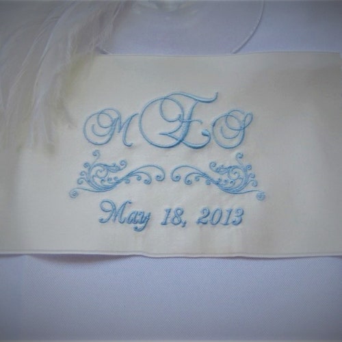 Monogrammed Something Blue Wedding Dress Label.wedding Gown - Etsy