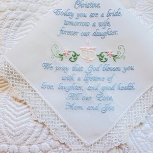 Personalized Religious Wedding Handkerchief - Etsy