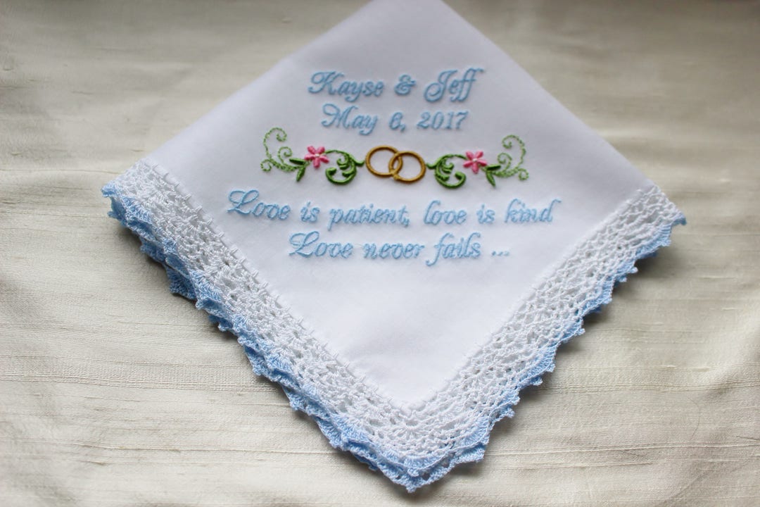 Personalized Christian Wedding Handkerchief - Etsy