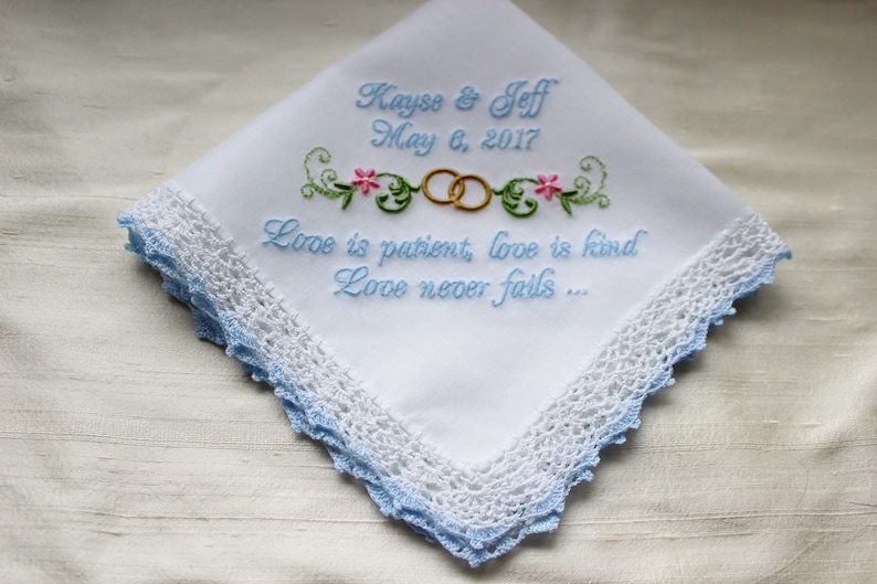 Personalized Christian Wedding Handkerchief - Etsy