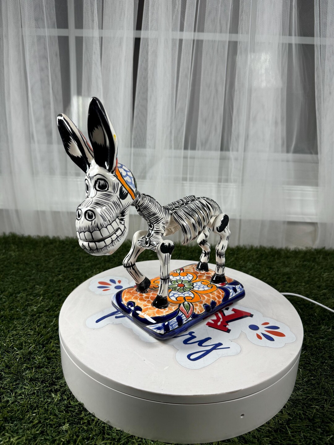 DOD Skeleton Donkey Small Mexican Talavera Home Decor - Etsy