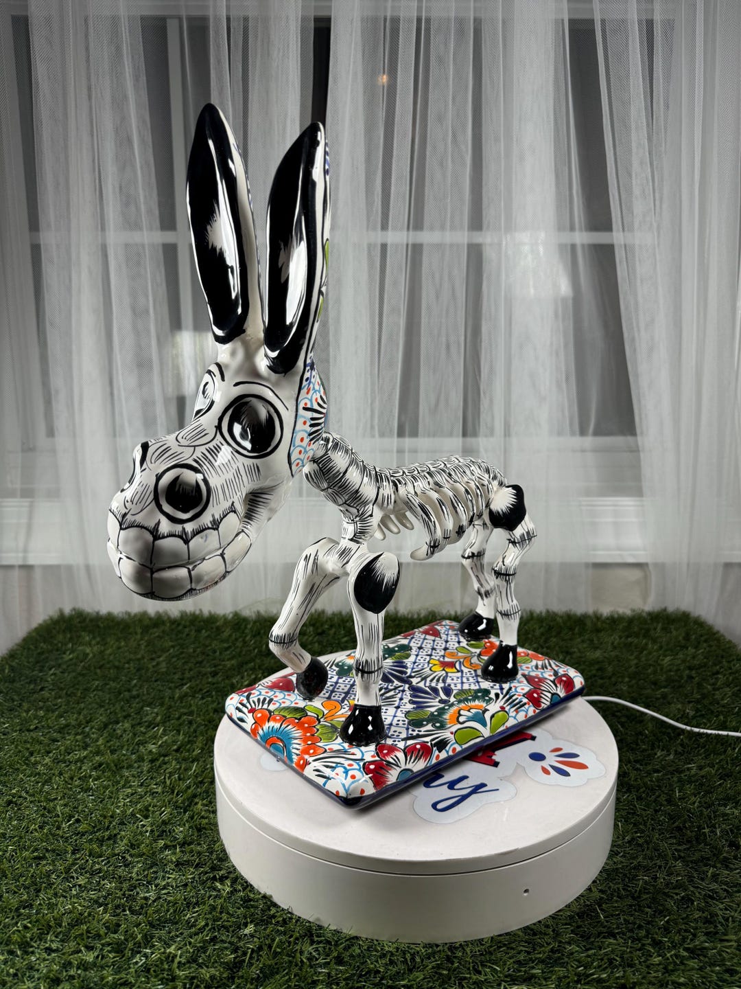 DOD Skeleton Donkey Large Mexican Talavera Home Decor - Etsy
