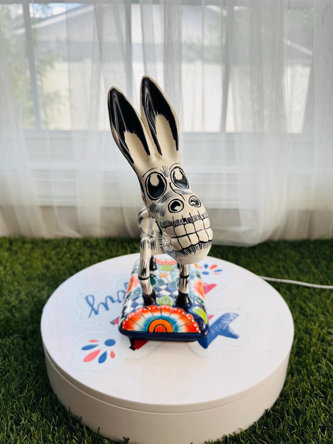 DOD Skeleton Donkey Small Mexican Talavera Home Decor - Etsy