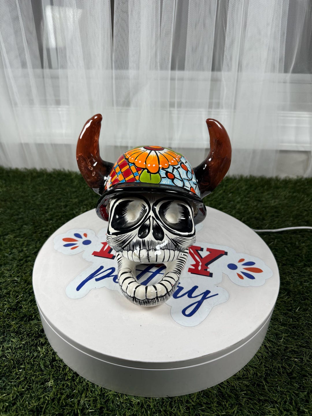 DOD Viking Skull Mexican Talavera Home Decor - Etsy
