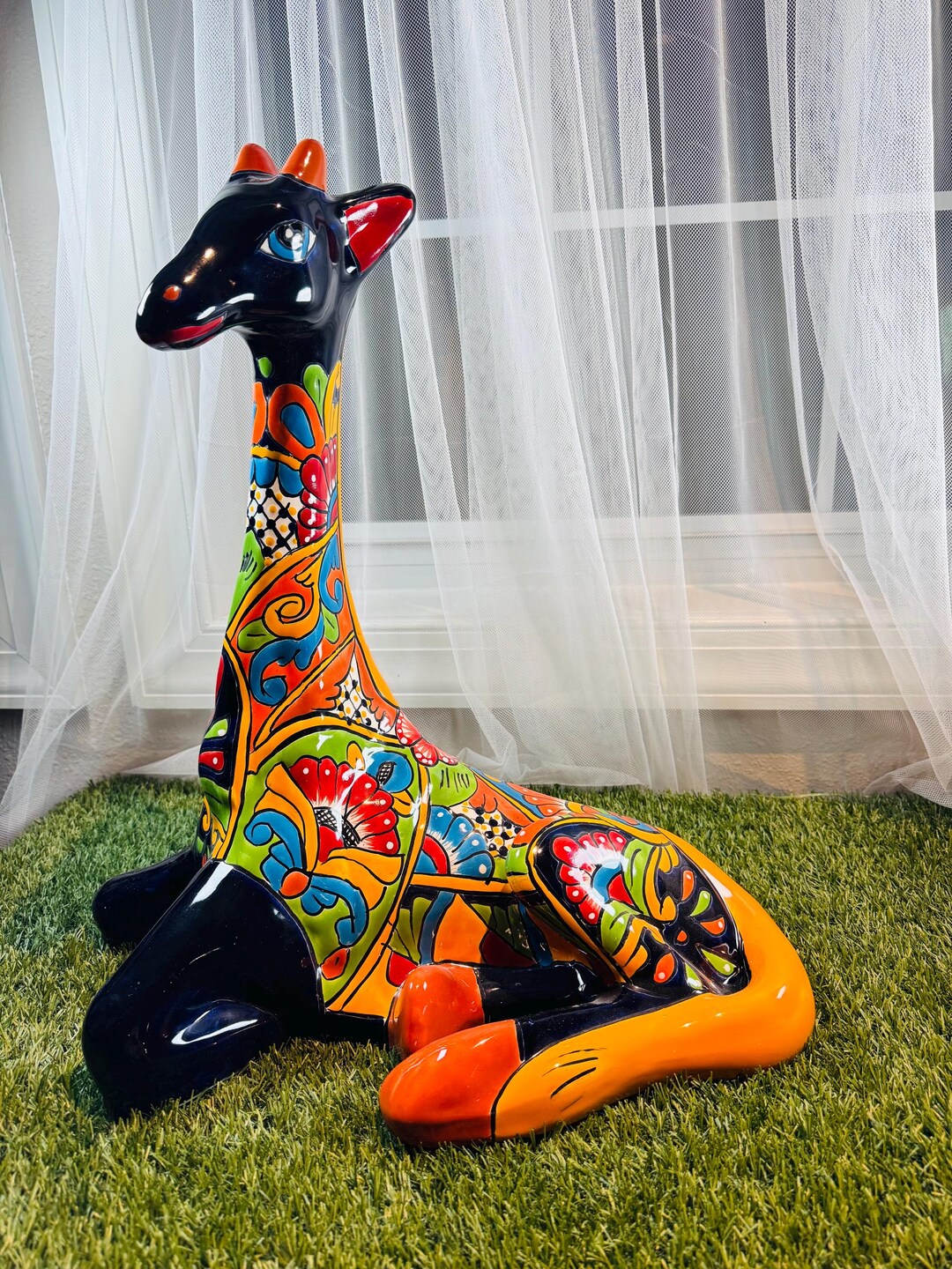 Handmade Talavera Giraffe: Unique Mexican Pottery Art - Etsy