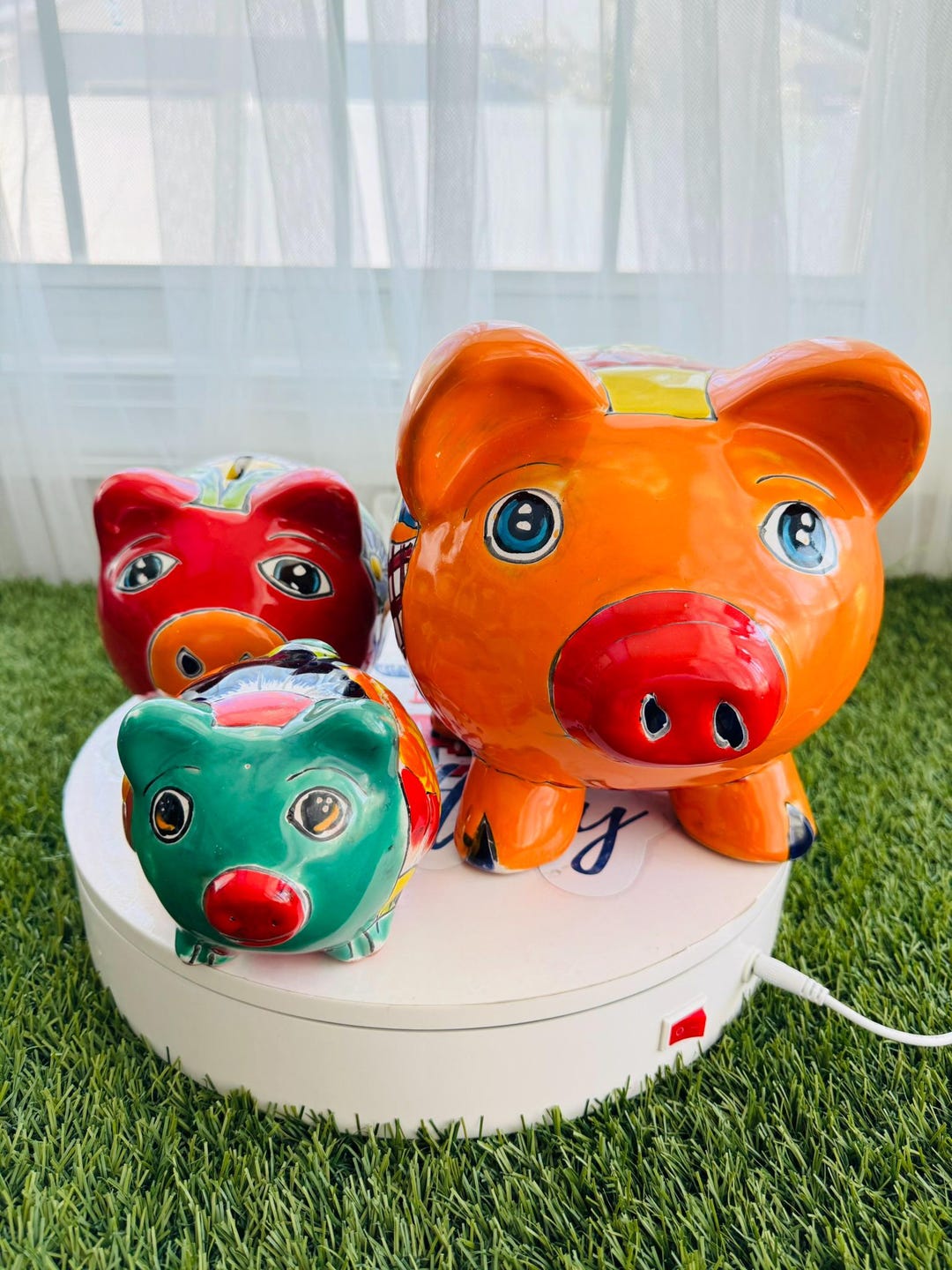 Piggy Bank Mexican Talavera Home and Garden Decor - Etsy