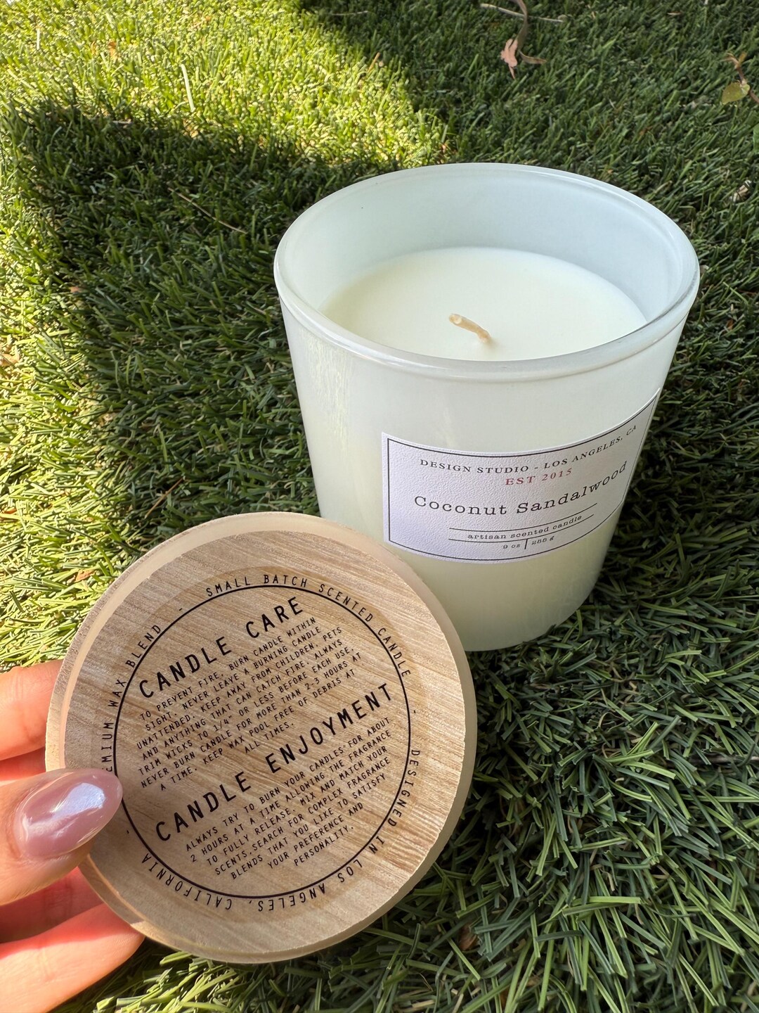 Coconut Sandal Scented Artisan Candle–large 9 Oz Soy Blend|mother's Day ...