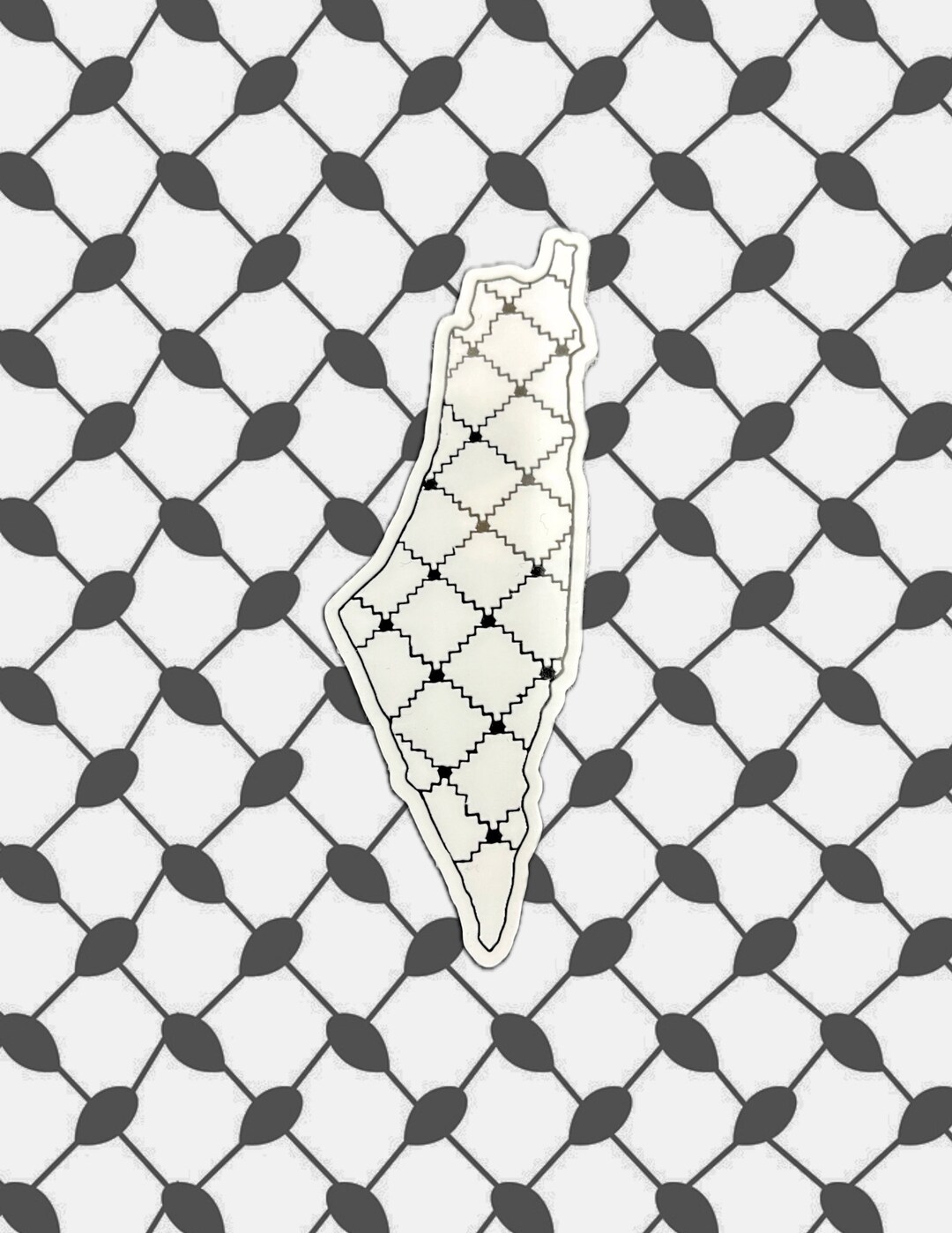 Palestine Keffiyeh Map Sticker - Etsy
