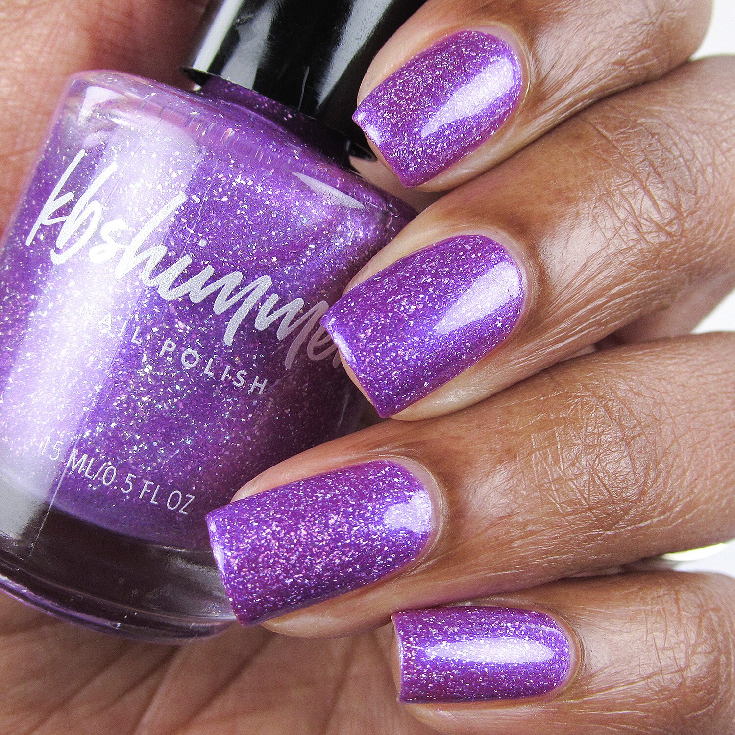 Berry Chill Purple Holo Glow Flake Nail Polish by Kbshimmer | Etsy