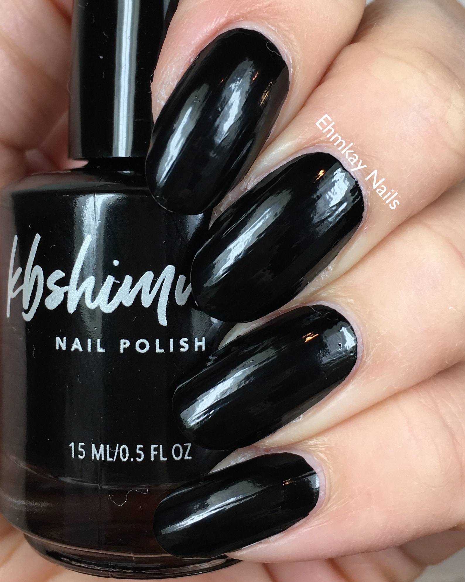 Total Eclipse One Coat Black Nail Polish by Kbshimmer - Etsy