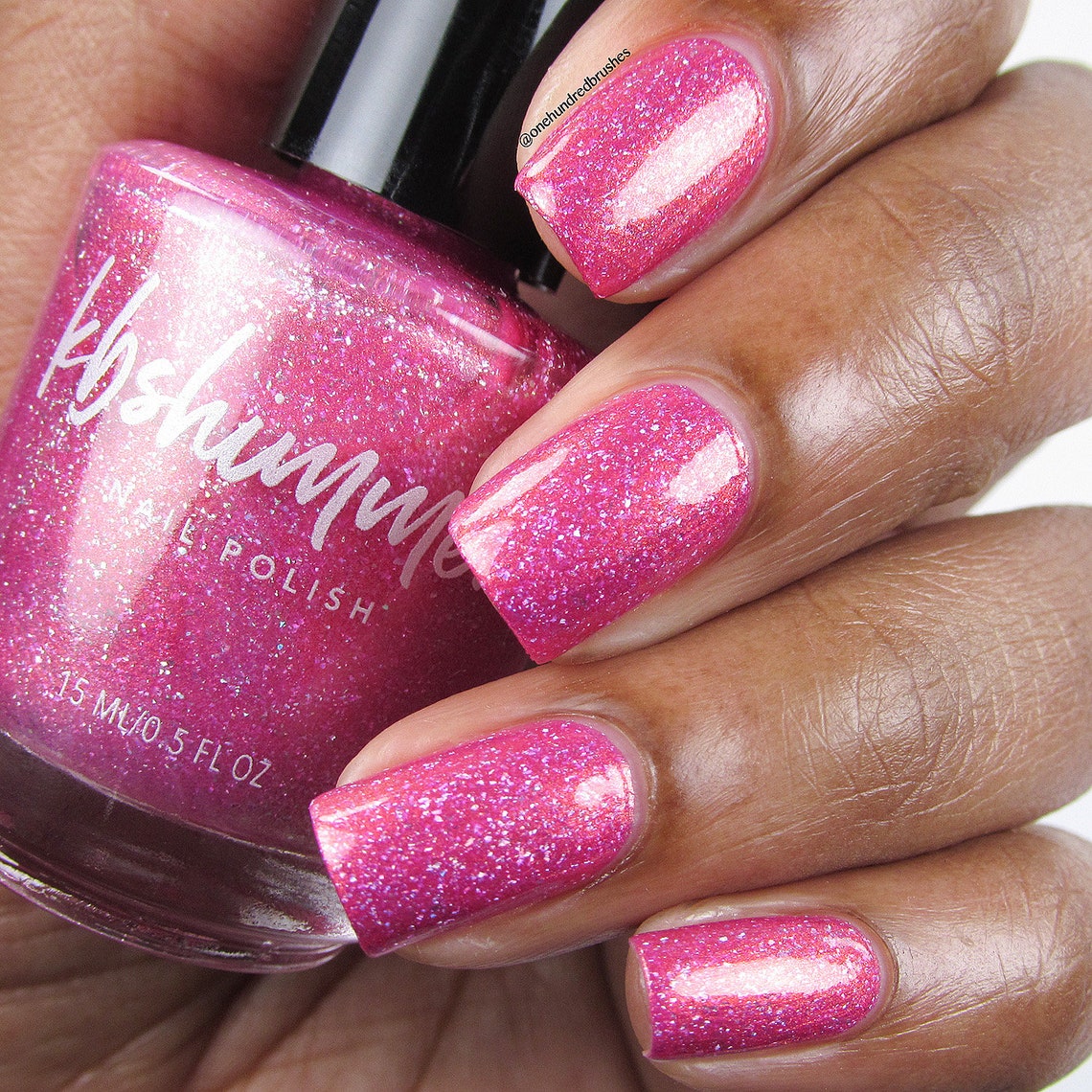 Flock This Way Pink Holo Glow Flake Nail Polish by Kbshimmer | Etsy