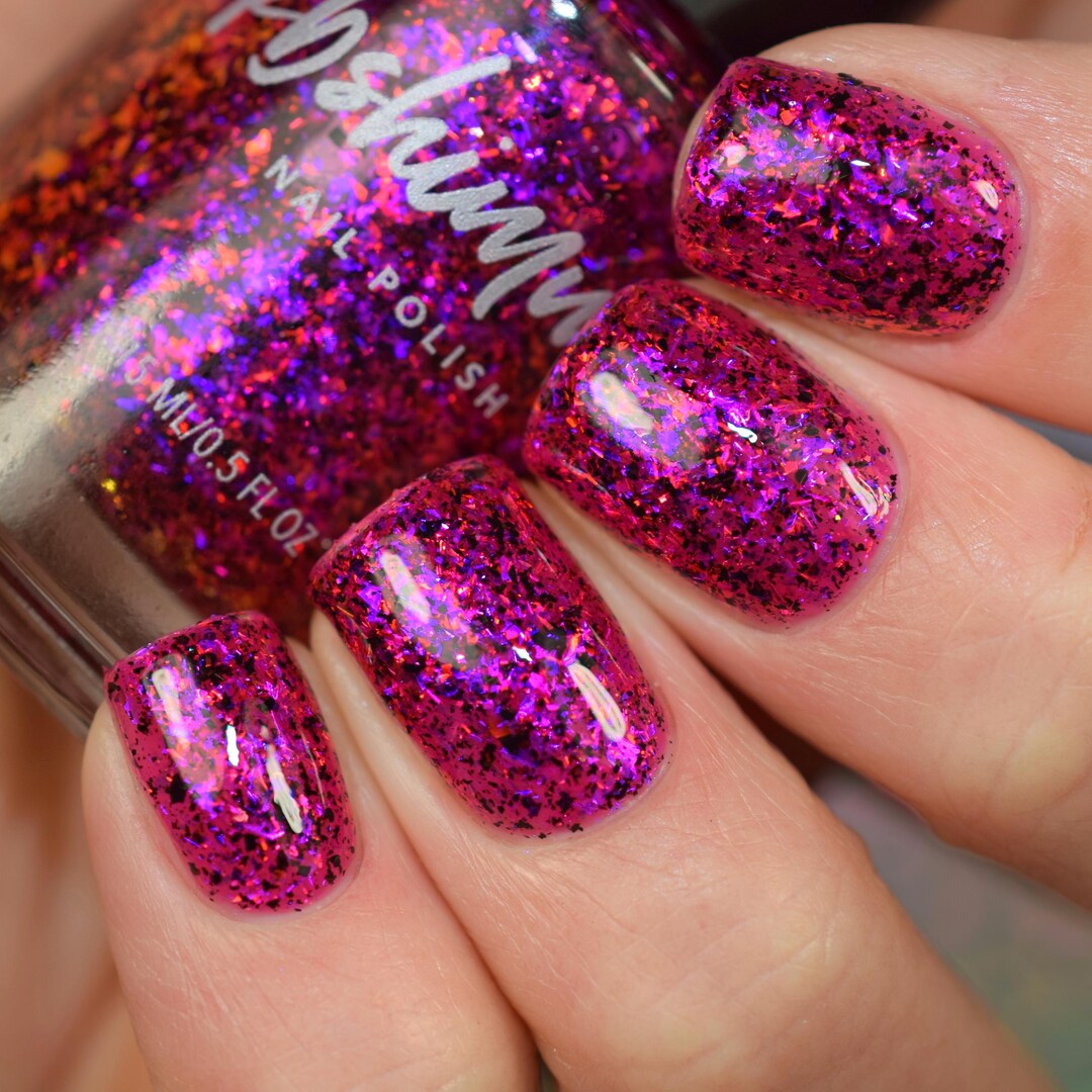Candy-do Attitude Jelly Flake Nail Polish by Kbshimmer - Etsy