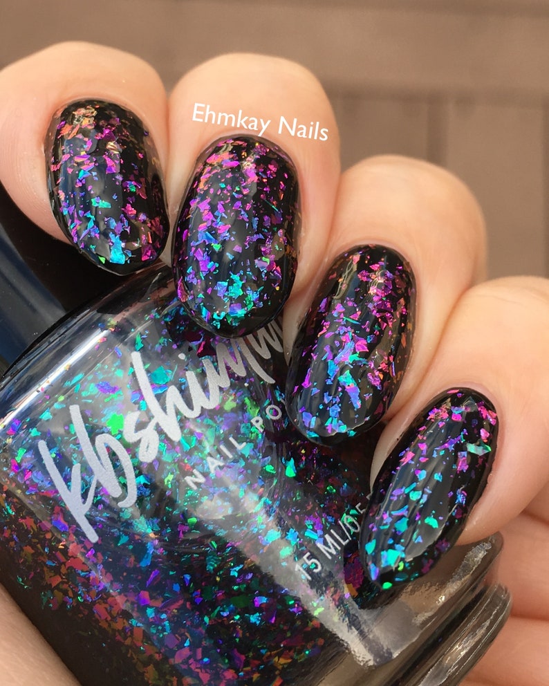 Yes Weekend! Multichrome Flake Top Coat Nail Polish by Kbshimmer - Etsy