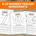 20 Number Tracing Worksheets PDF,PNG Fun & Engaging Learning Activities ...