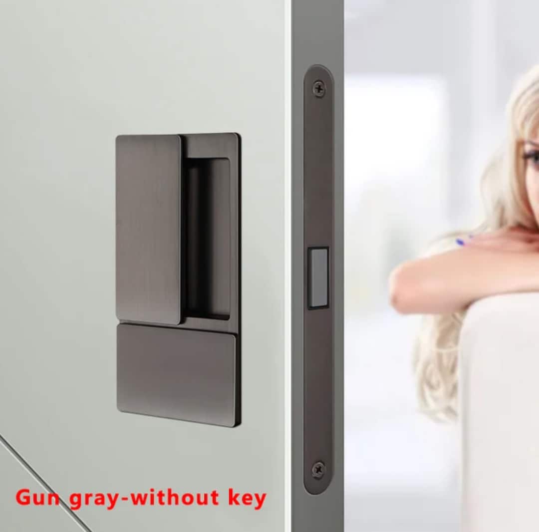 Minimalist Ultra-thin Door Lock Magnetic Silent Invisible Solid Wood ...