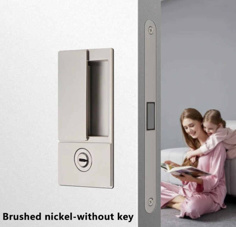 Minimalist Ultra-thin Door Lock Magnetic Silent Invisible Solid Wood ...