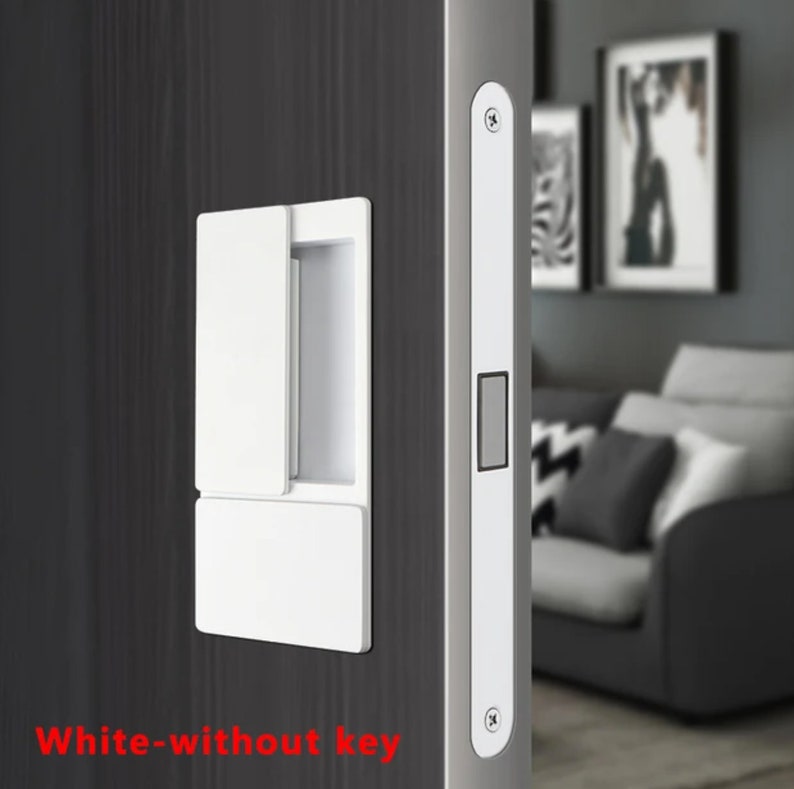Minimalist Ultra-thin Door Lock Magnetic Silent Invisible Solid Wood ...