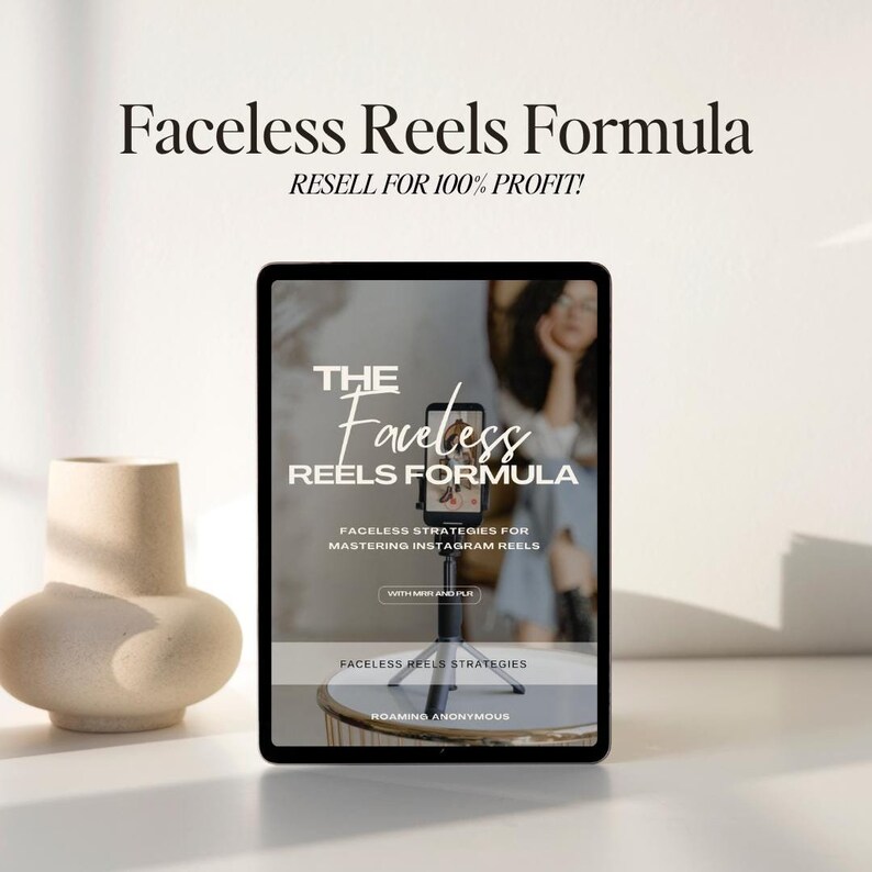 Faceless Reels Formula Digital Product With MRR Master Resell Rights ...