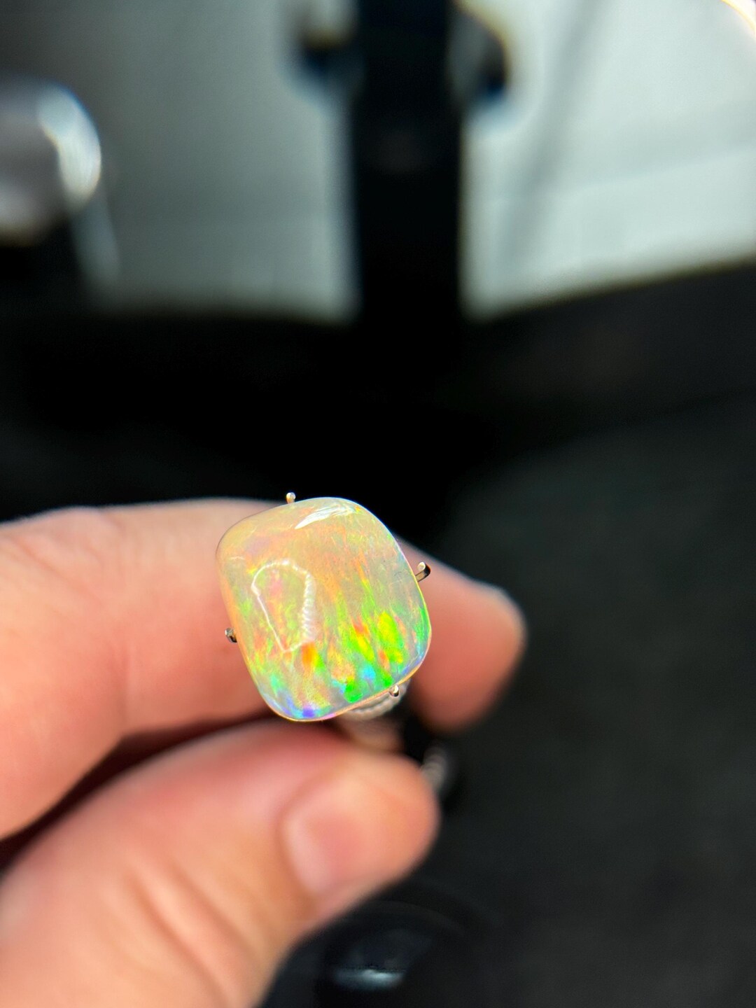 Aurora Honeycomb Stripe Ethiopian Opal -hand Cut & Polished - Freeform ...