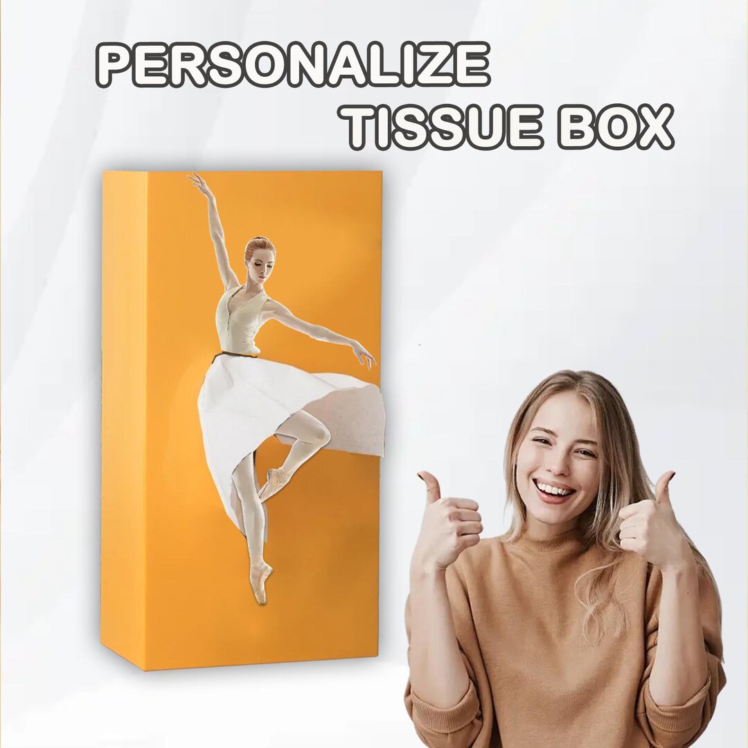 Personalized Female Portrait Tissue Box, Creative Custom Flying Skirt ...