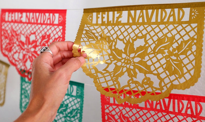 FELIZ NAVIDAD Papel Picado Banners Christmas Decorations - Etsy