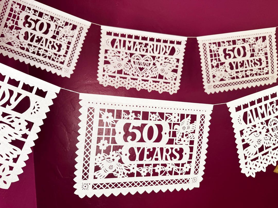 Dos Palomas Set - 2 Personalized Designs - Papel Picado Banners ...