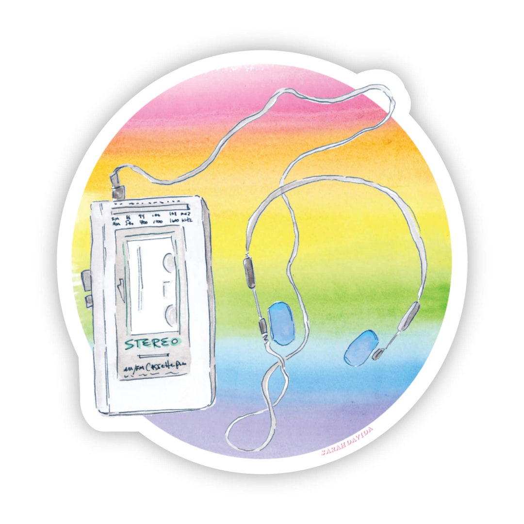 Walkman Sticker, Water Bottle Sticker, Laptop Stickers, Laptop Decals ...