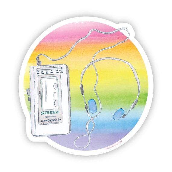 Walkman Sticker Water Bottle Sticker Laptop Stickers Laptop | Etsy