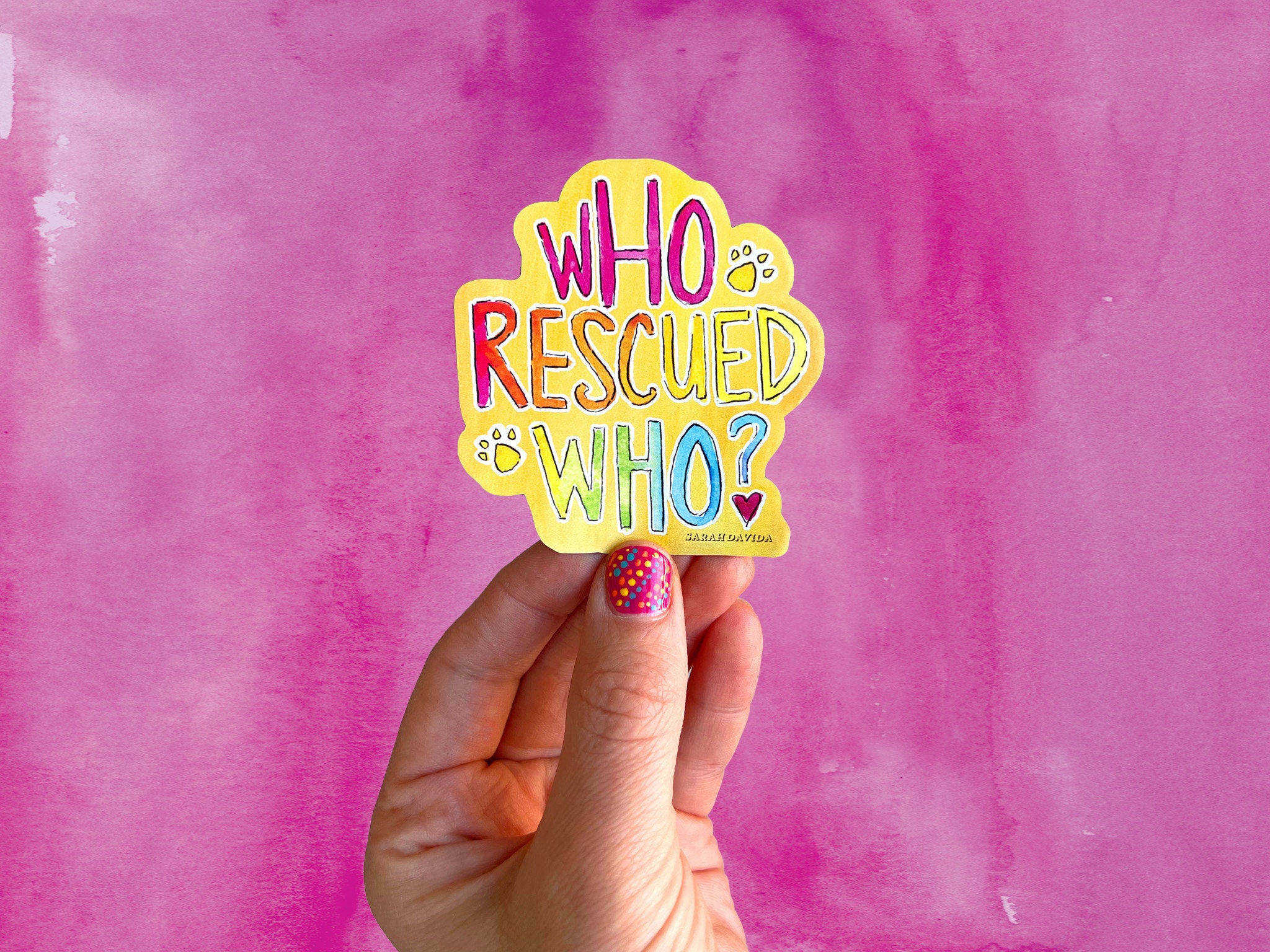 Who Rescued Who Magnet Rescue Magnet Animal Rescue Dog - Etsy