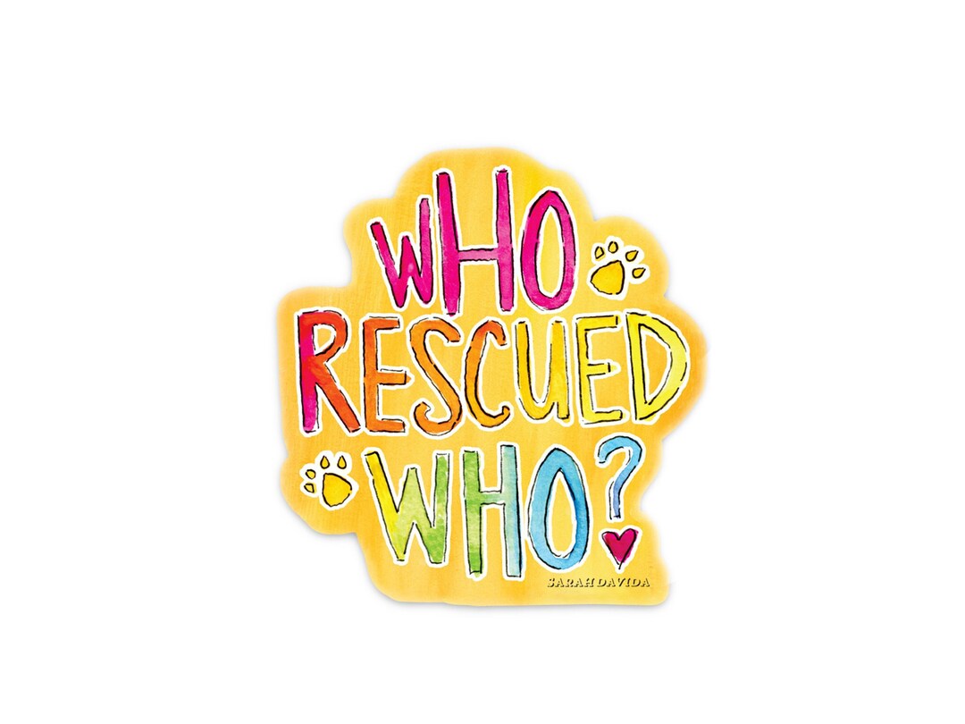 Who Rescued Who Magnet, Rescue Magnet, Animal Rescue, Dog Rescue, Cat ...