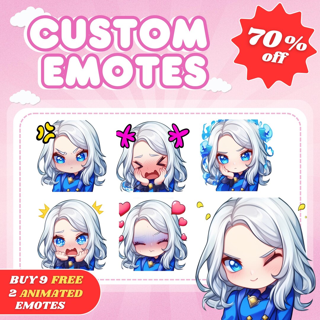 Custom Twitch Emotes, Animated Emotes, Vtuber Emotes, Kick Emotes, Sub ...