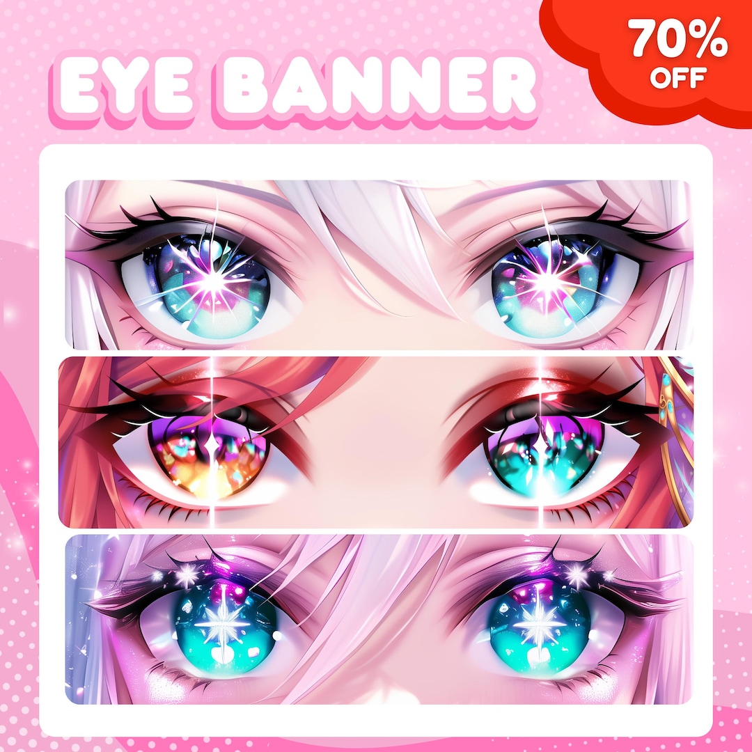 Custom Animated Eye Banner | Eye Banner | Anime Illustration | High ...