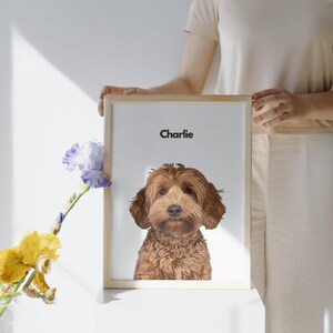 Custom Pet Portraits Using Pet Photo Personalized Digital Dog Portraits ...
