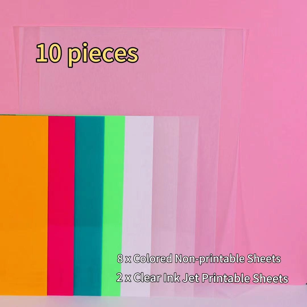SAFF Studio Shrink Plastic Paper, Colored Non-printable Sheets,ink Jet ...