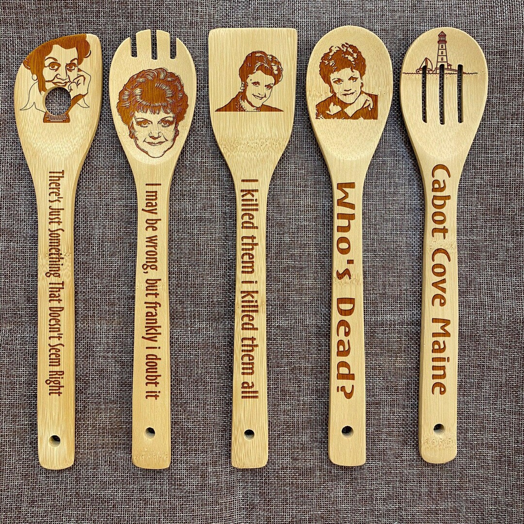 Murder She Wrote Wooden Spoon, Murder She Wrotes Wood-burned Wooden ...