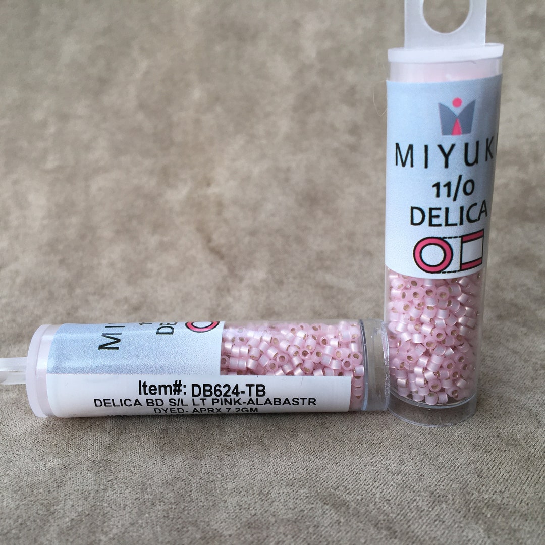 Delica 11/0, DB624, Silver Lined Light Pink Alabaster Dyed by Miyuki - Etsy
