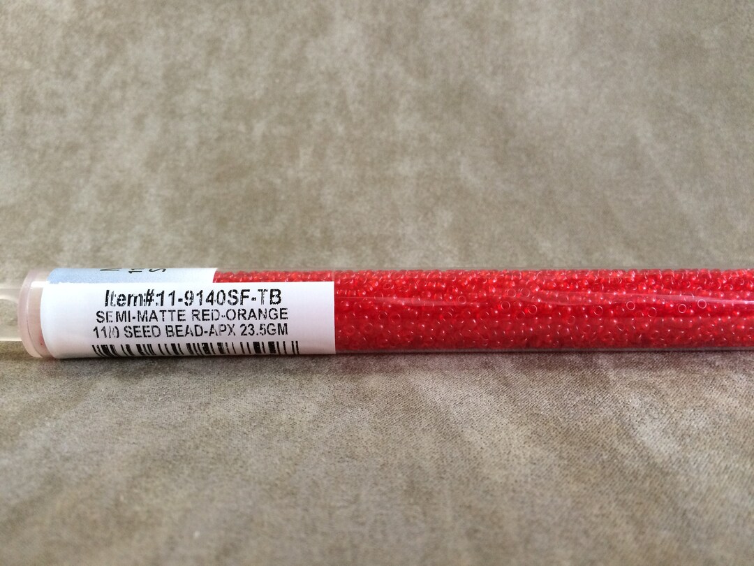 11-9140SF, Semi-matte Red Orange, 11/0 Seed Bead by Miyuki - Etsy