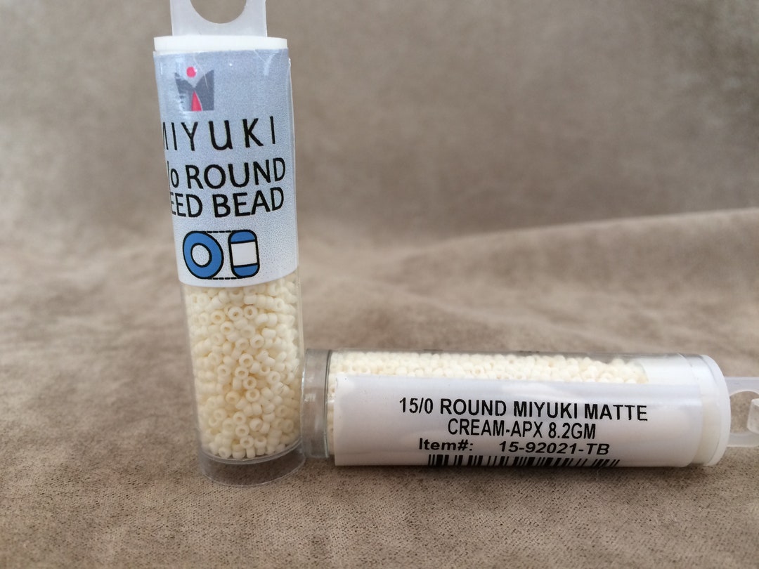 15-92021, Matte Opaque Cream, 15/0 Seed Bead by Miyuki - Etsy