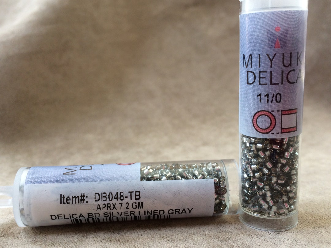 Delica 11/0, DB048, Silver Lined Grey by Miyuki - Etsy