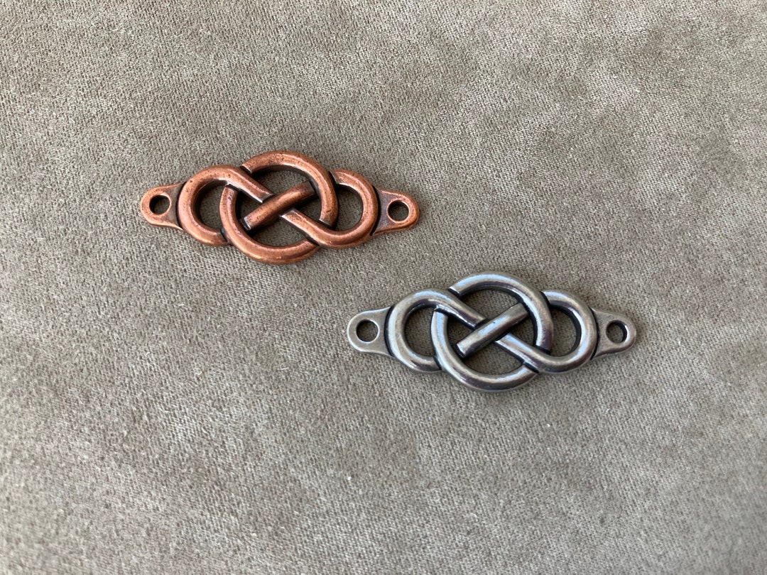 Infinity Centerpiece Link, Antique Pewter or Copper Plate, 14.8x35.1mm ...