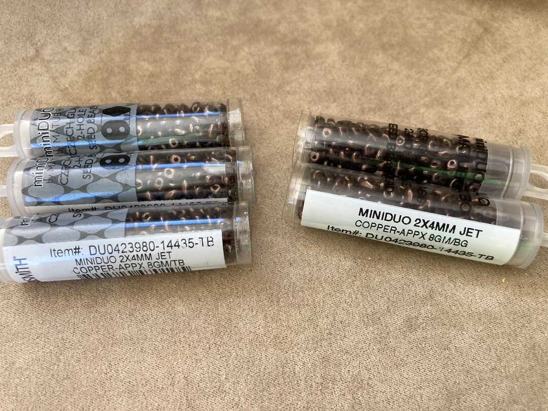 Miniduo, Jet Copper, 3 or 2 Tube Lot, DU0423980-14435, 2x4mm by Matubo ...