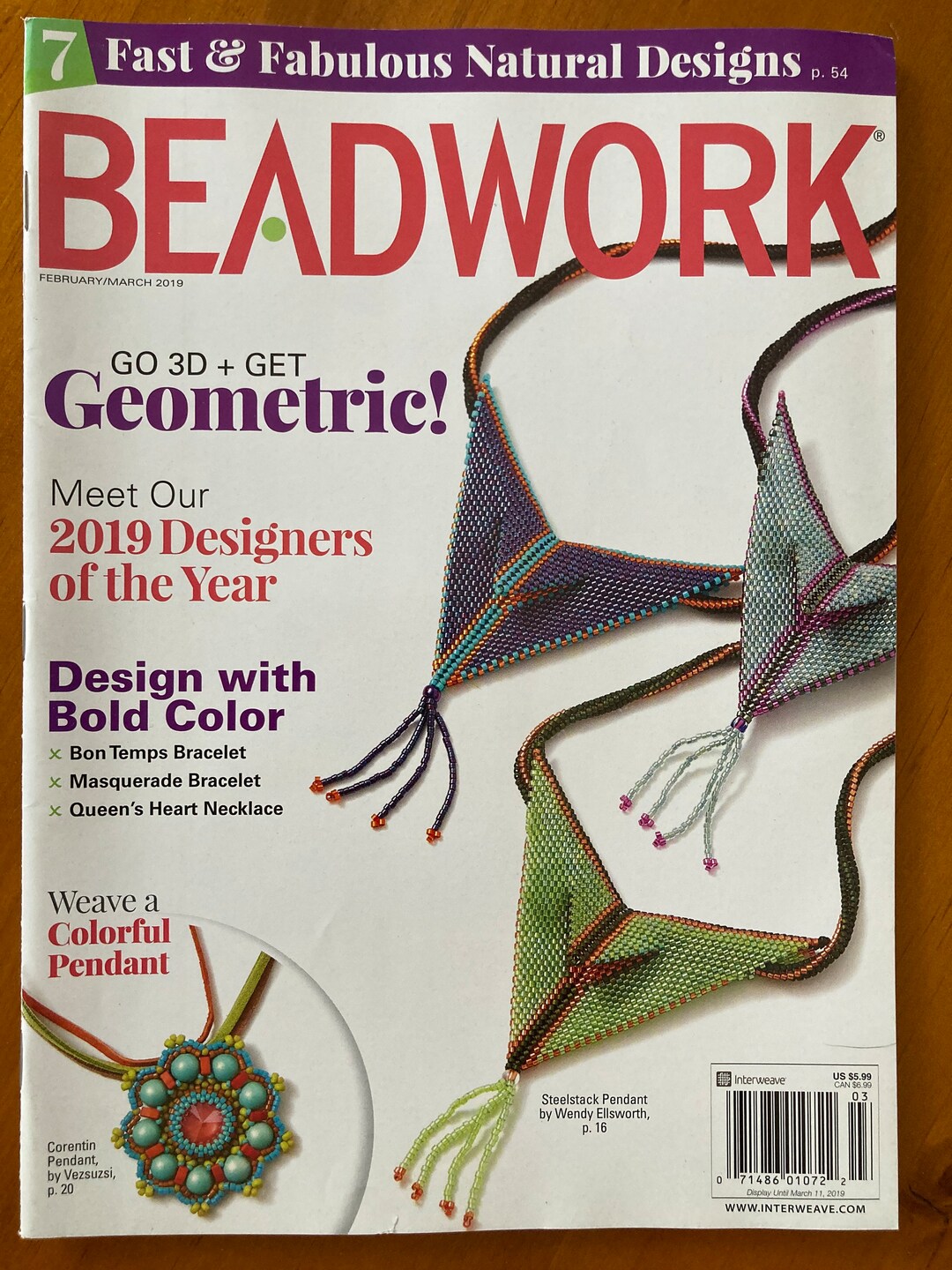 Beadwork Magazine, February / March 2019, Volume 22, #2 - Etsy