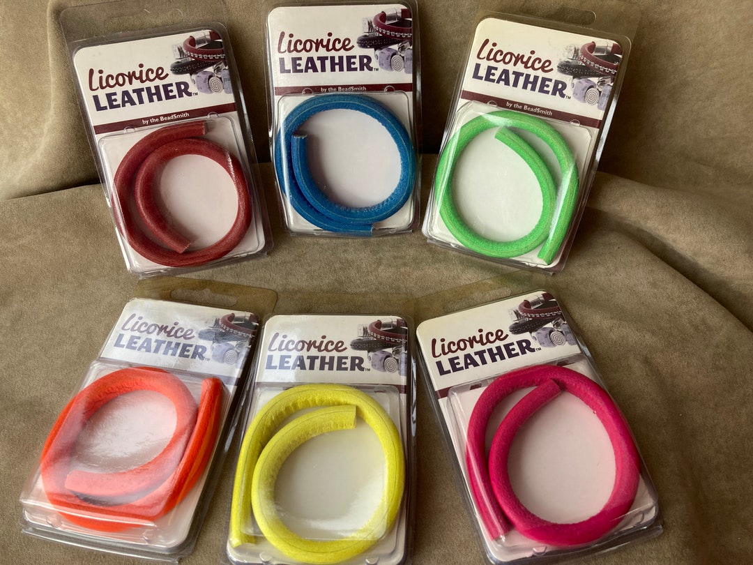 Licorice Leather, 10x7mm, 25cm Piece, Assorted Colors! - Etsy