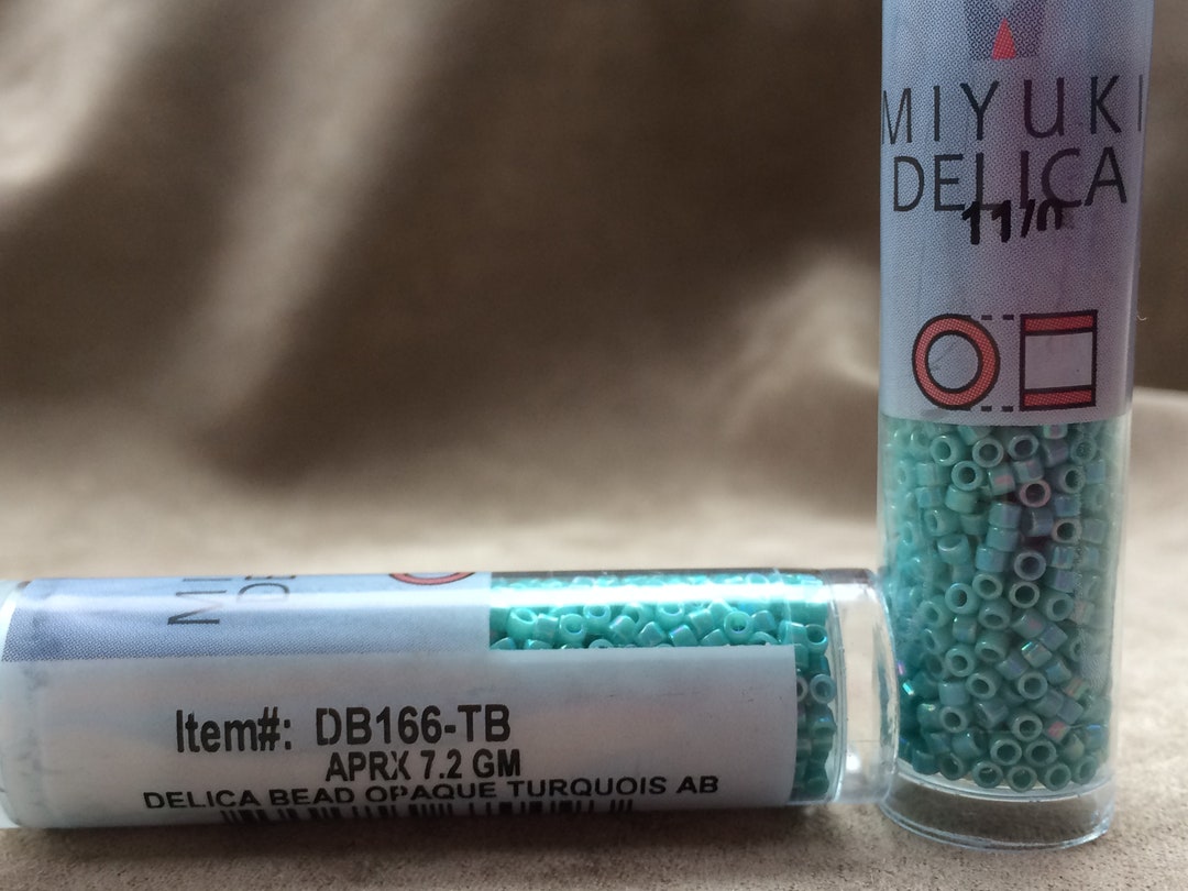 Delica 11/0, DB166, Opaque Turquoise AB by Miyuki - Etsy