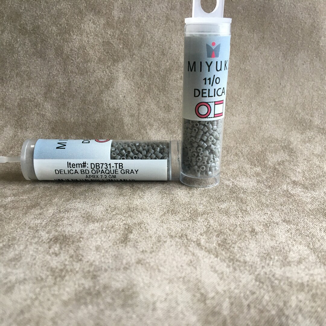 Delica 11/0, DB731, gris opaco de Miyuki - Etsy España