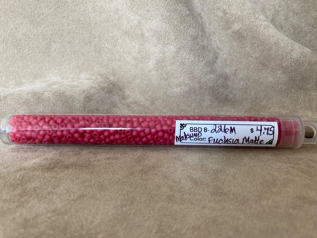 08-226M, Matte Fuchsia, 8/0 Seed Bead by Matsuno - Etsy